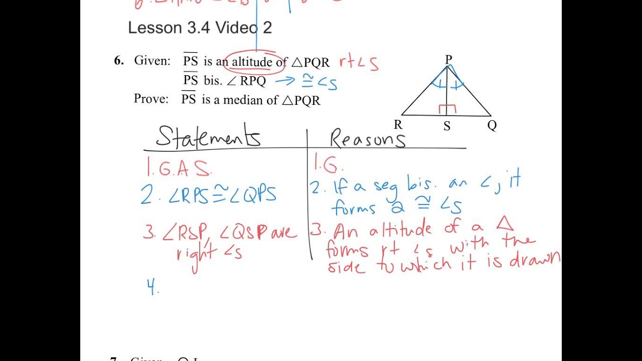 geo h 3.4 video 2 proofs - YouTube