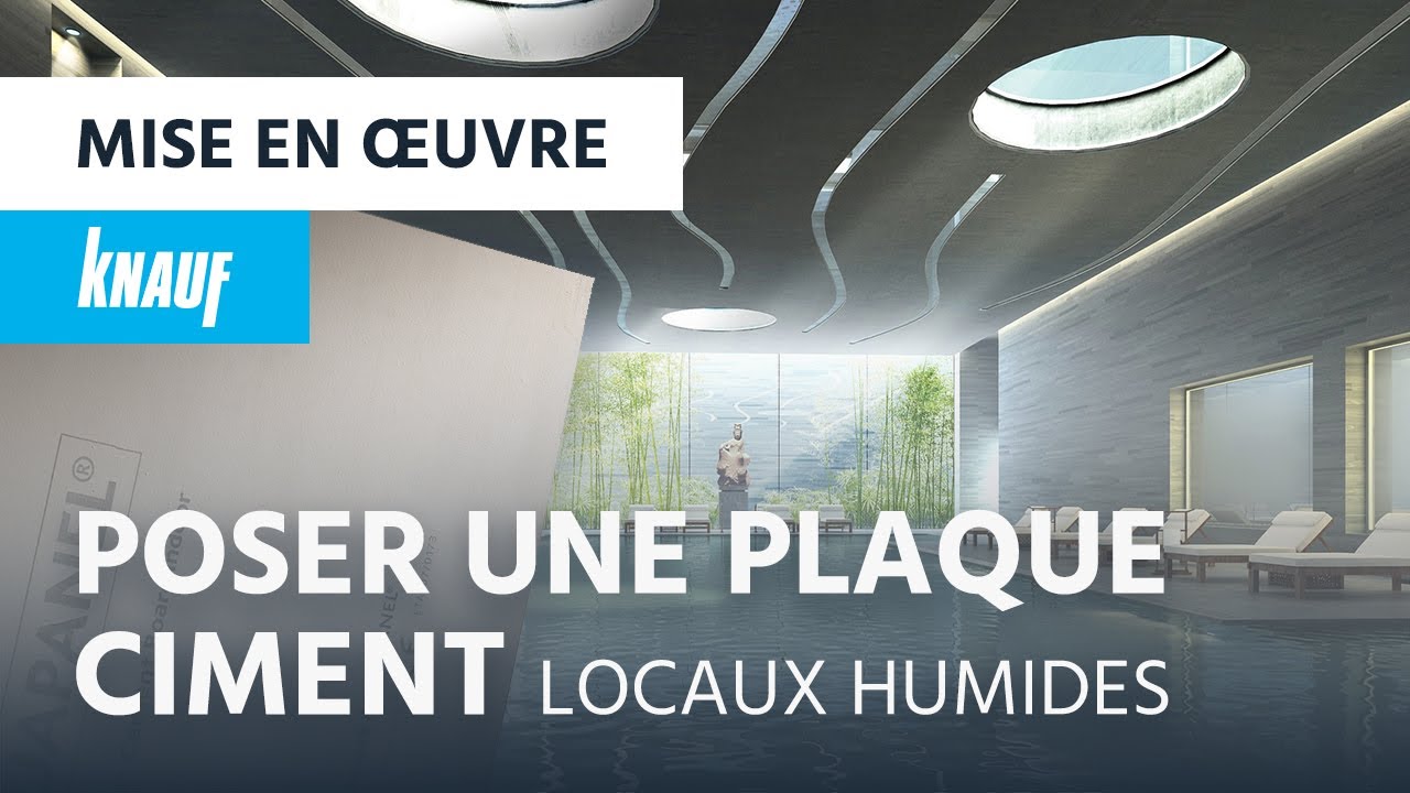 Poser une plaque de ciment pour locaux humides Knauf Aquapanel® Indoor ...