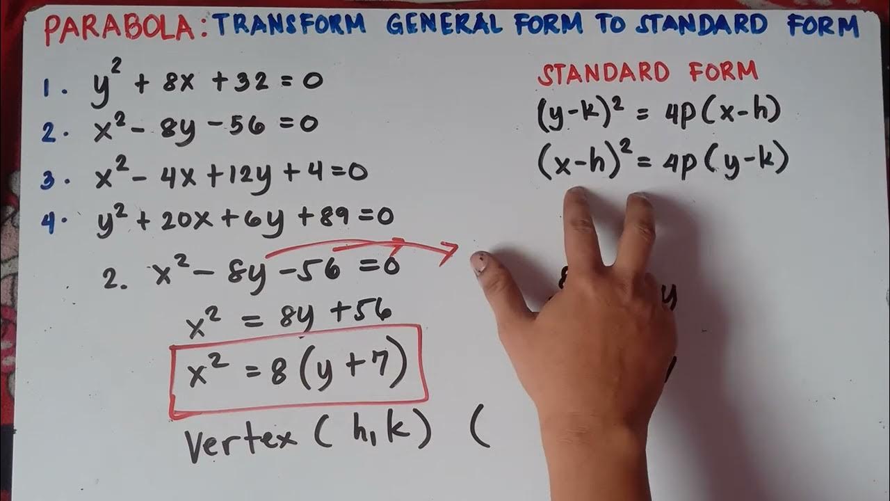 Parabola Transforming General Form To Standard Form Part 1 Explain parabola-transforming-general-form-to-standard-form-part-1-explain