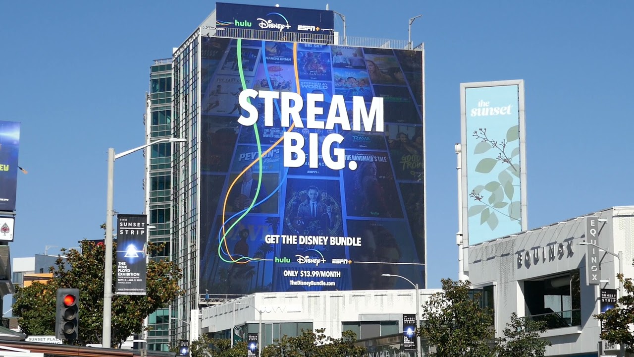 Disney Plus Billboard Sunset Blvd Stream Big Los Angeles California USA ...