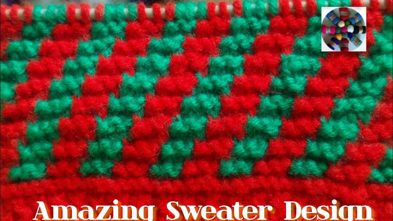 Woolen🧶 work : Two colours woolen Amazing Sweater Design 2025 ...