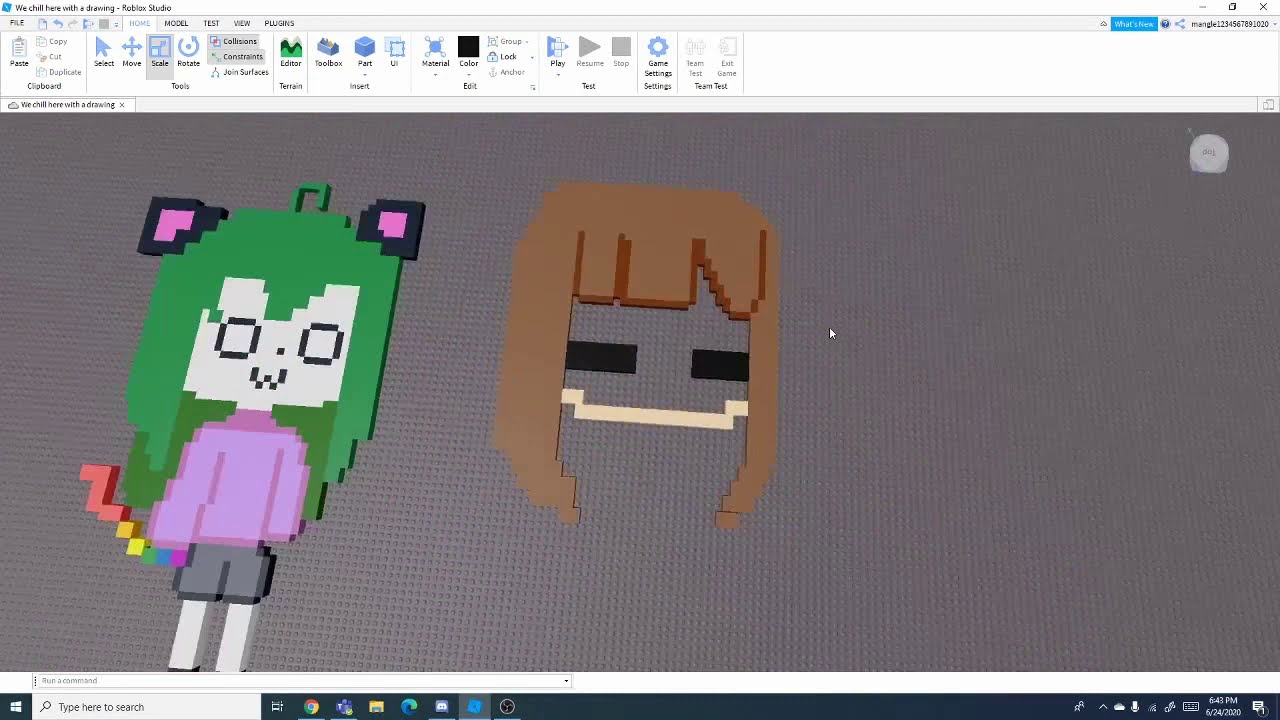 Drawing That I Made With Blocks In Roblox Studio! [Part 2] - YouTube