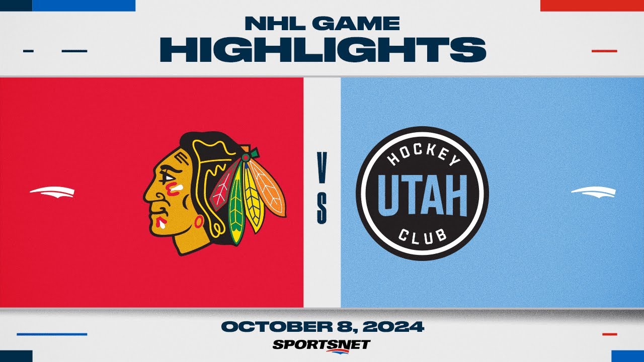NHL Highlights | Utah HC vs. Blackhawks - October 8, 2024 - YouTube