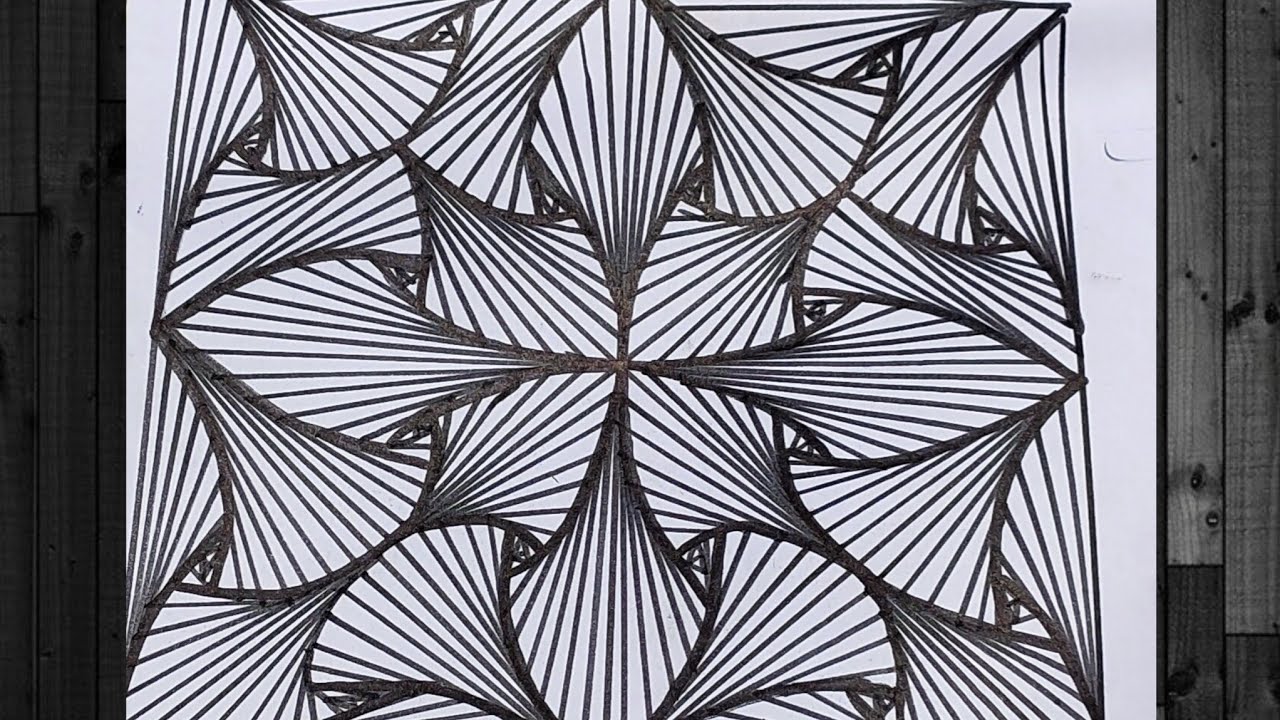 doodle line illusion drawing || How to draw ... - YouTube