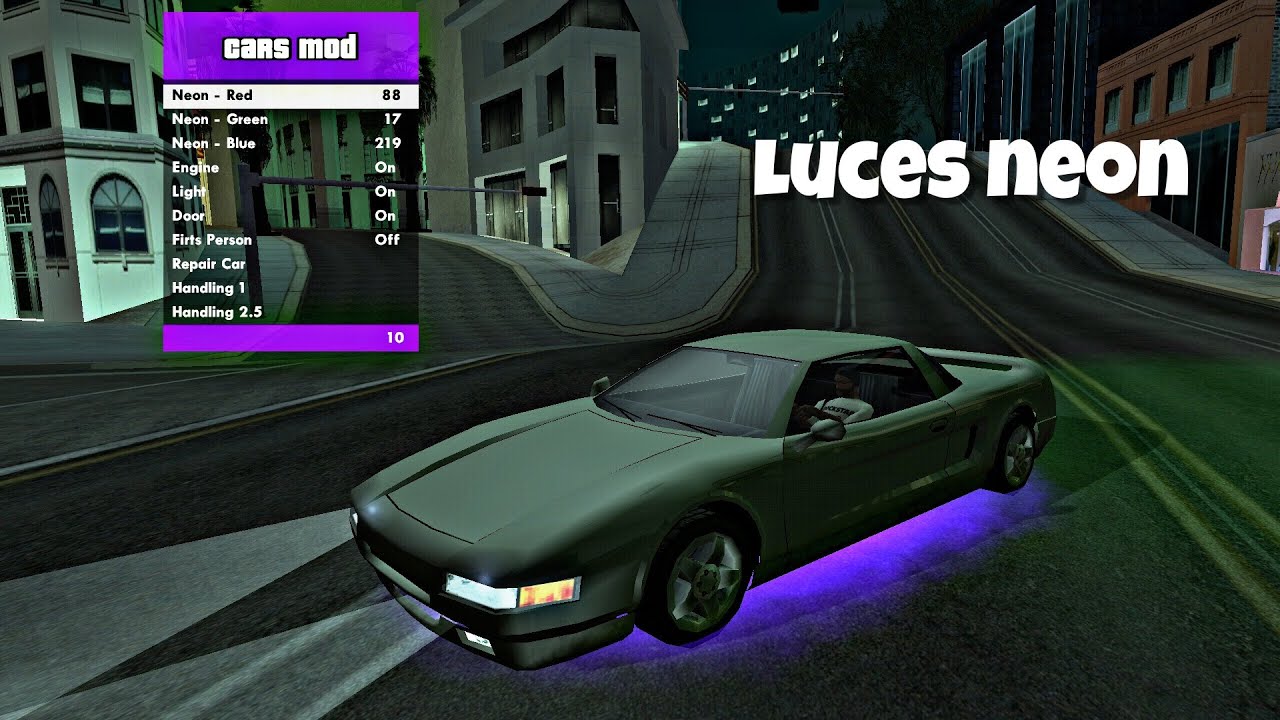 El mejor Mod de Luces neon para GTA San Andreas Android - YouTube