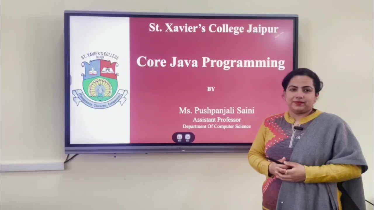 Core Java Programming -Ms. Pushpanjali Saini, Department of Computer Science - YouTube