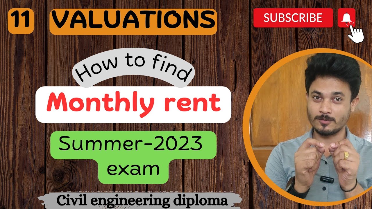 11* Monthly rent calculation | Summer 2023 exam | CAA | civil diploma # ...