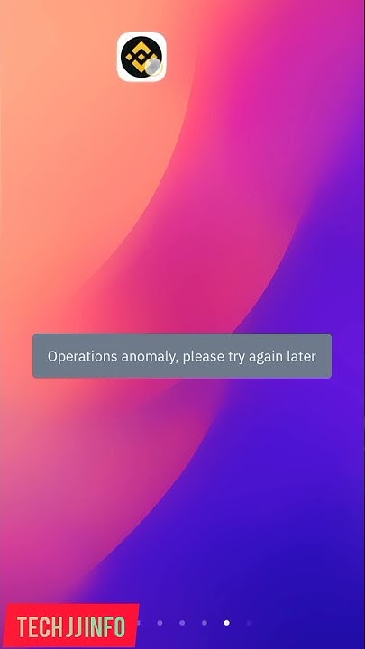 operations anomaly, please try again later binance #binance - YouTube