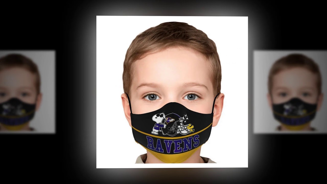 BUY Snoopy Baltimore Ravens Face Mask - YouTube