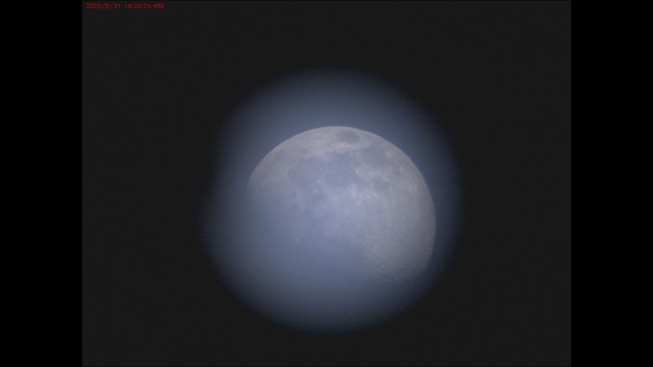 Live Moon Cam May 31, 2020, with screen zoom experiment - YouTube