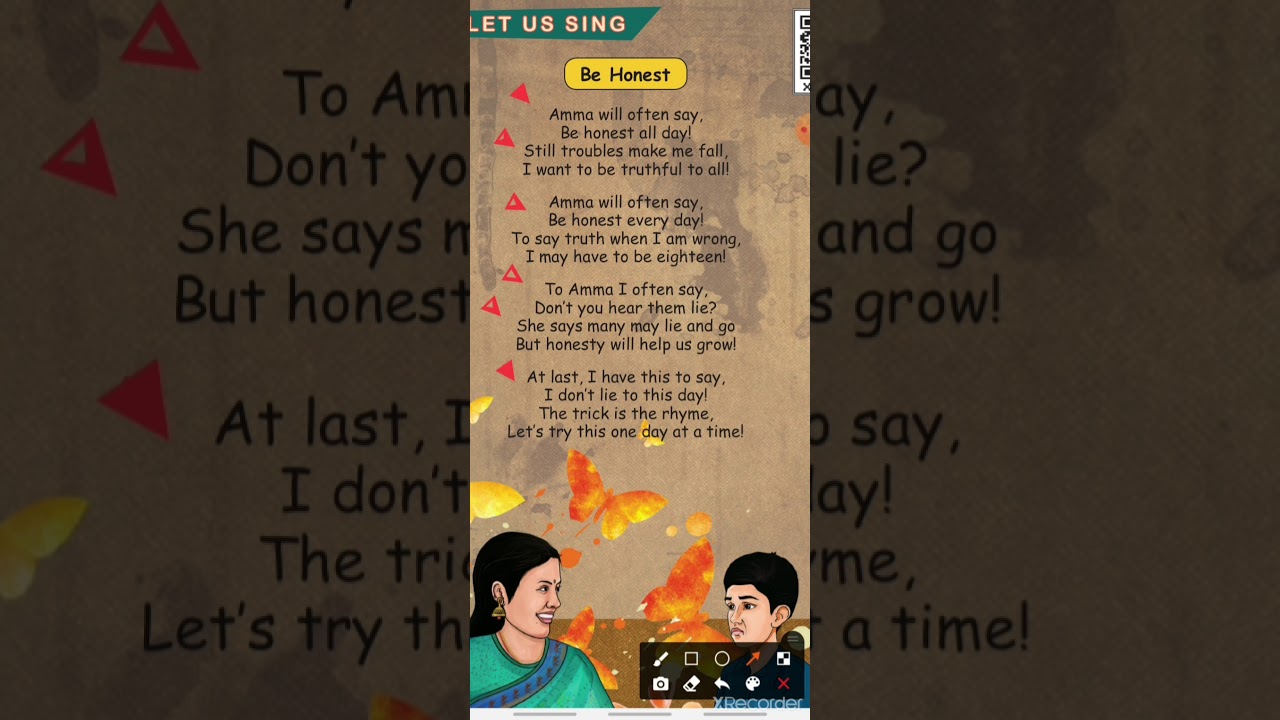 3rd term English Be Honest ,Poem_1 4 th standard - YouTube