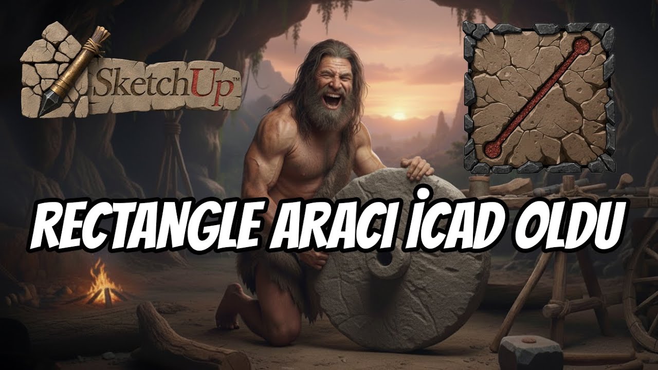 07-Sketchup Rectangle Aracı Kullanımı - YouTube