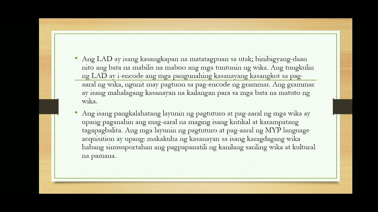 Analyn Dagangon BSED-Filipino Language Acquisition Device (LAD) - YouTube