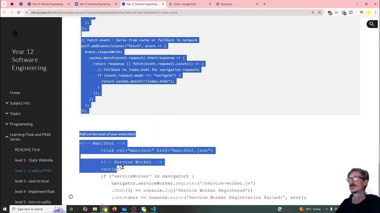 Intro to Learning FLASK and PWA - level2 - YouTube