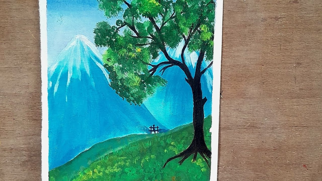 How To Draw Natural Art Step By Step//Acrylic Painting - YouTube