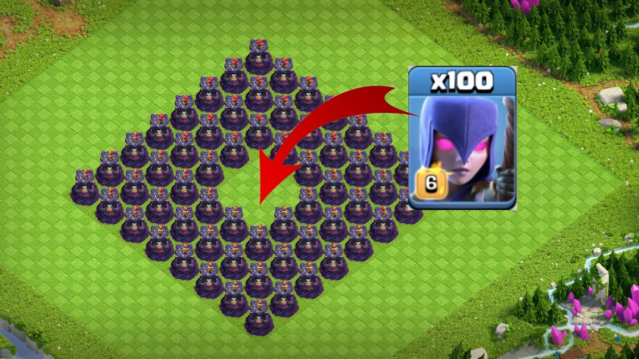 60+wizard tower vs 100 troops in clash of clans (coc) - YouTube