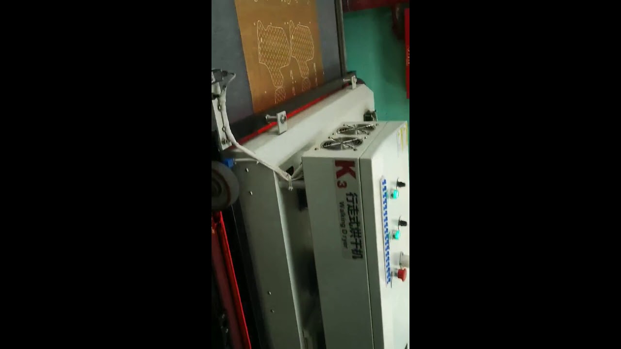 table screen printing machine & dry machine for Glove - YouTube