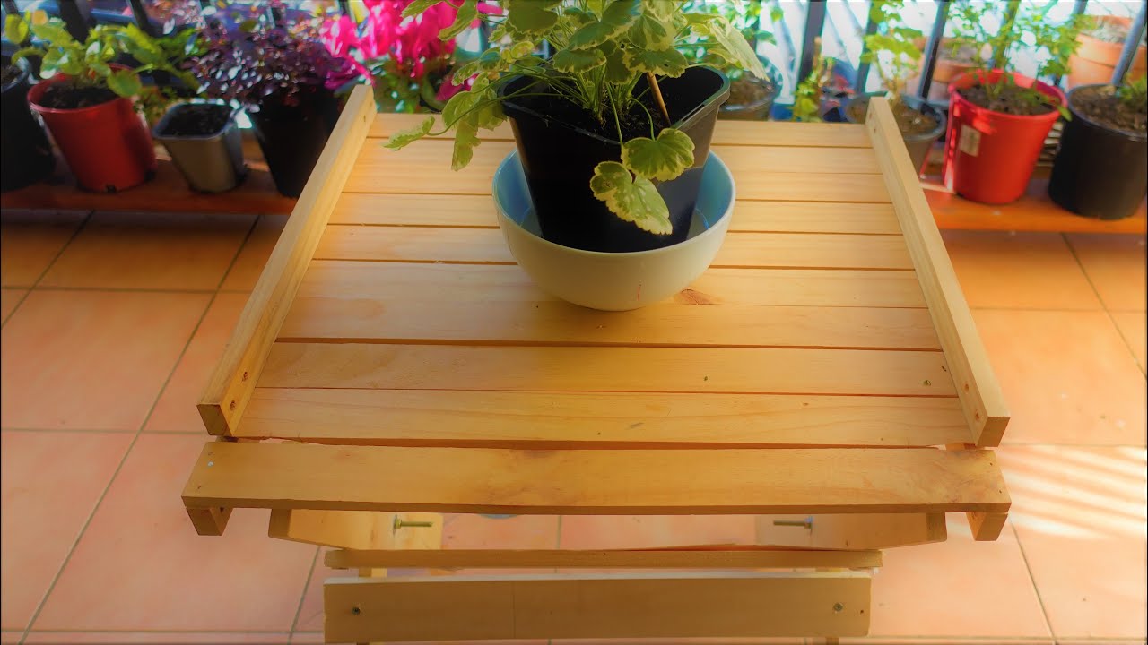Folding table from scratch. DIY project. Recycling garbage. - YouTube