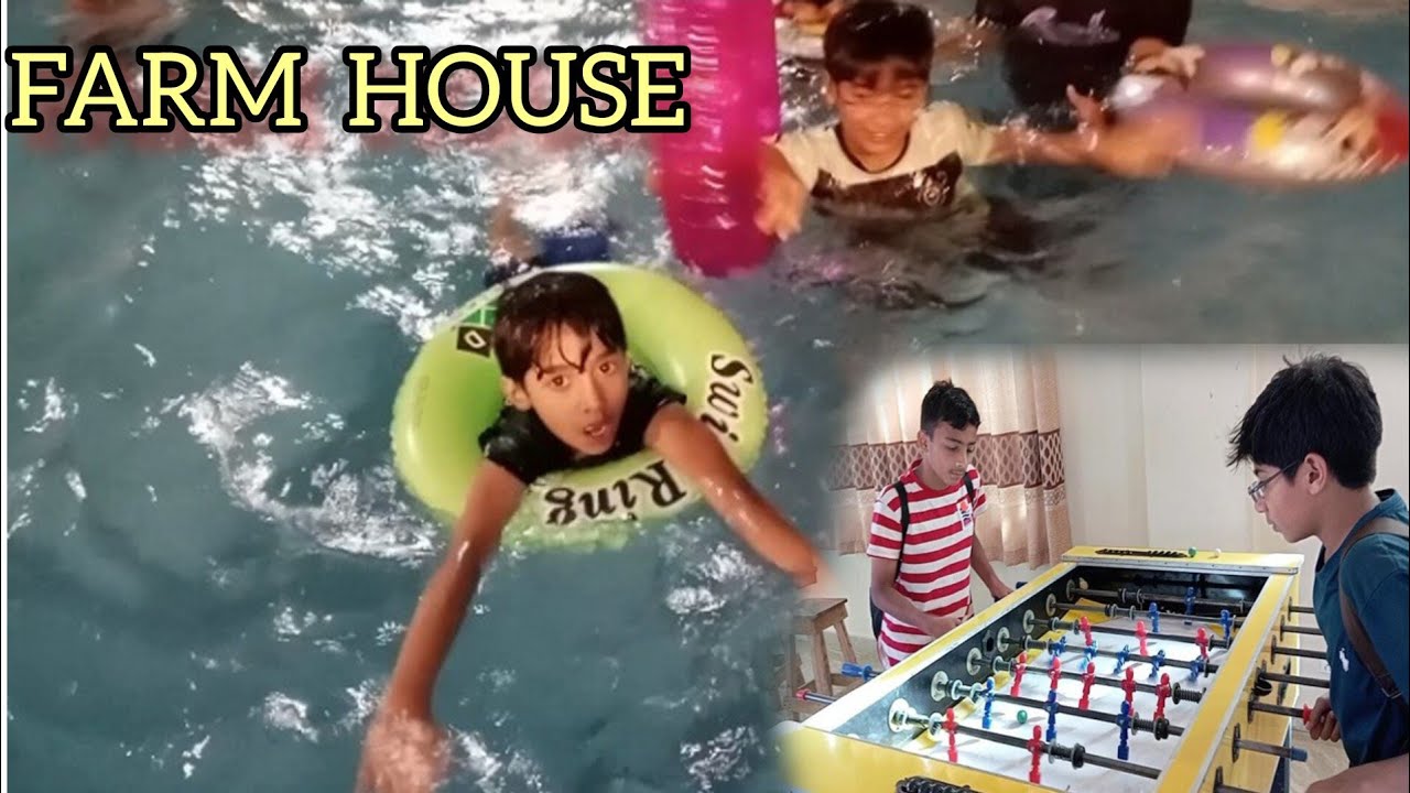 Farm House 🏡 Picnic Family k Sath | Ali Azaan ne ki pool fighting ...