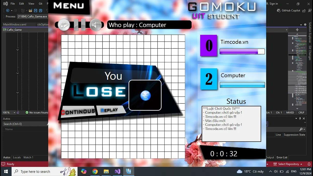 Source code game caro C# WPF full báo cáo - YouTube