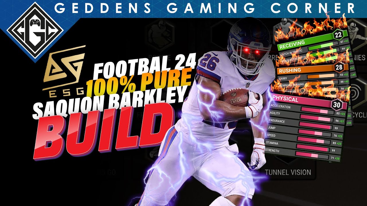 ESG FOOTBALL 24 Player Builder Saquon Barkley - YouTube