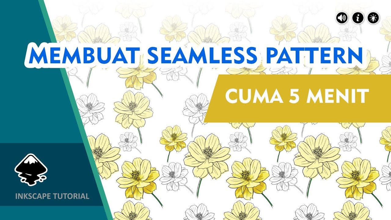 Membuat seamless pattern dengan inkscape untuk microstock - YouTube