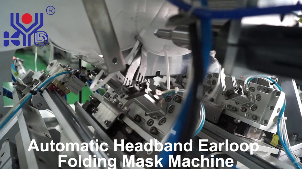 Automatic Headband Earloop Folding Mask Machine - YouTube