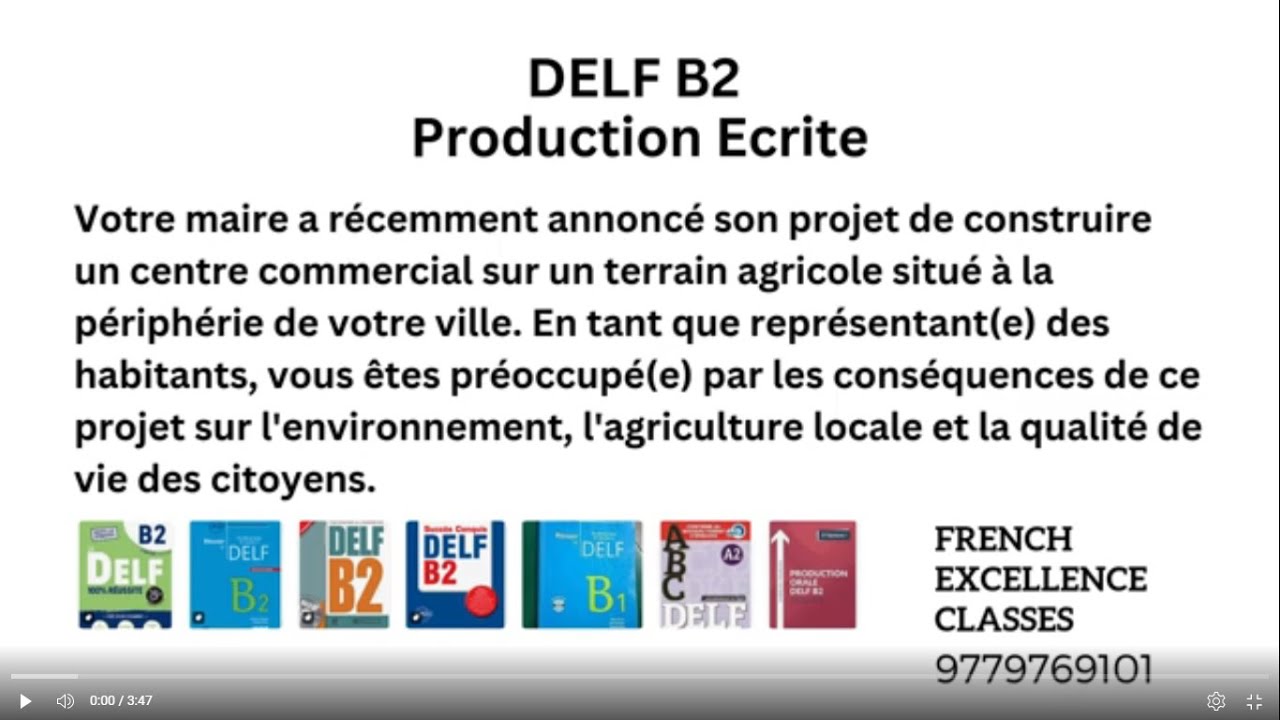 DELF B2 Production Ecrite, lettre au maire, #delfb2 #learnfrench # ...