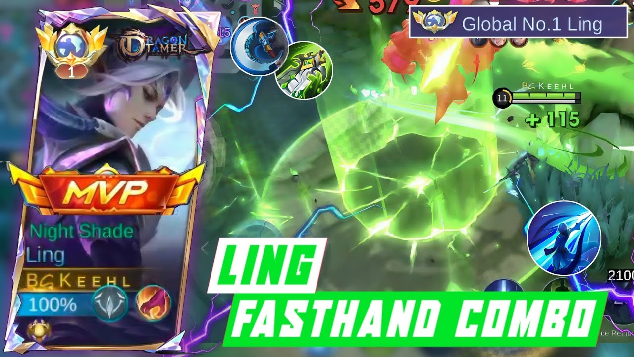 LING FASTHAND HARD GAME! GLOBAL LING CARRY TEAM IN SOLO RANK - MOBILE ...