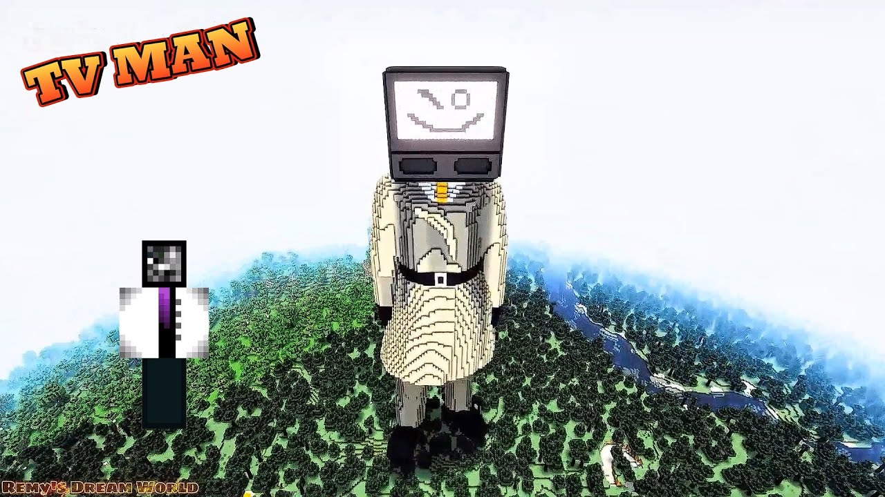 HD TV MAN Minecraft Build Challenge! - Animation - YouTube