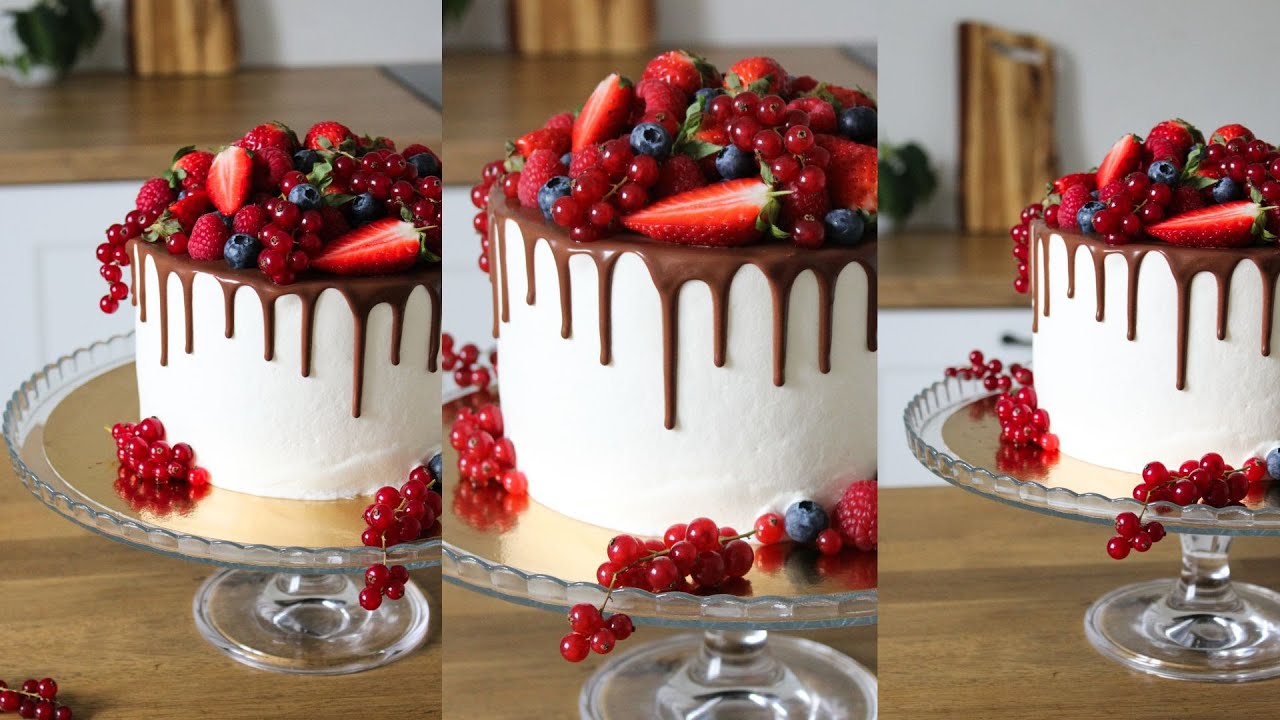 Incroyable Layer cake aux fruits rouge ( la recette facile sans crème ...