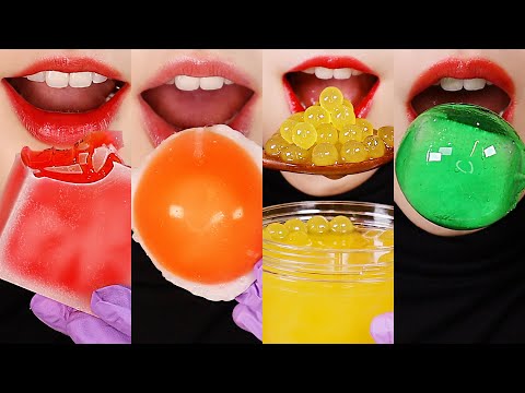 3HOURS EMOJI EATING ASMR FOR SLEEP, RELAXING EATING ASMR WAX CANDY HONEY JELLY, CANDIED FRUITS ETC 💤