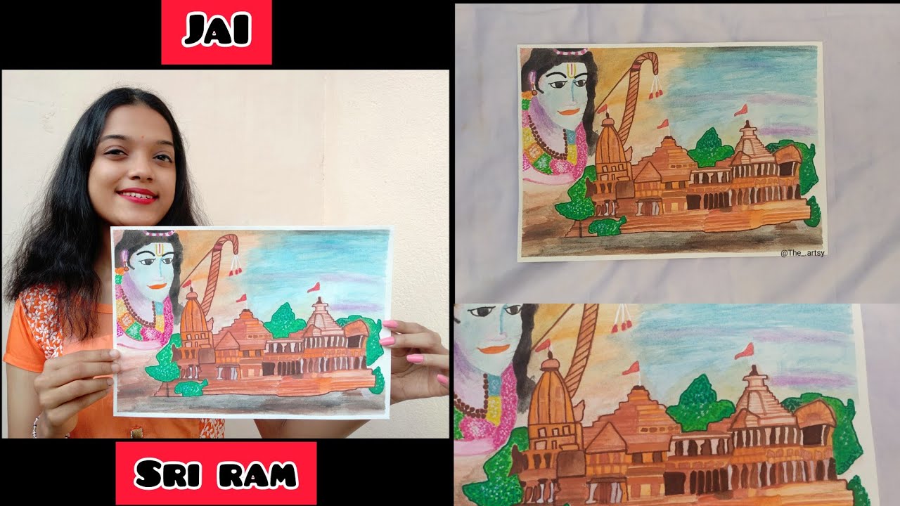Har Ghar Ram Ghar| Painting Of Lord Sri Ram & Ayodhya Ram Mandir ...