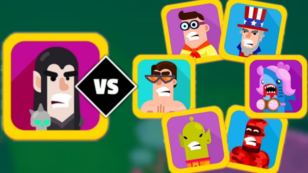 Bowmasters DARK MAGE vs JIM, D'EVOURER, REDDISH, SHARK, KITEBOARDER ...