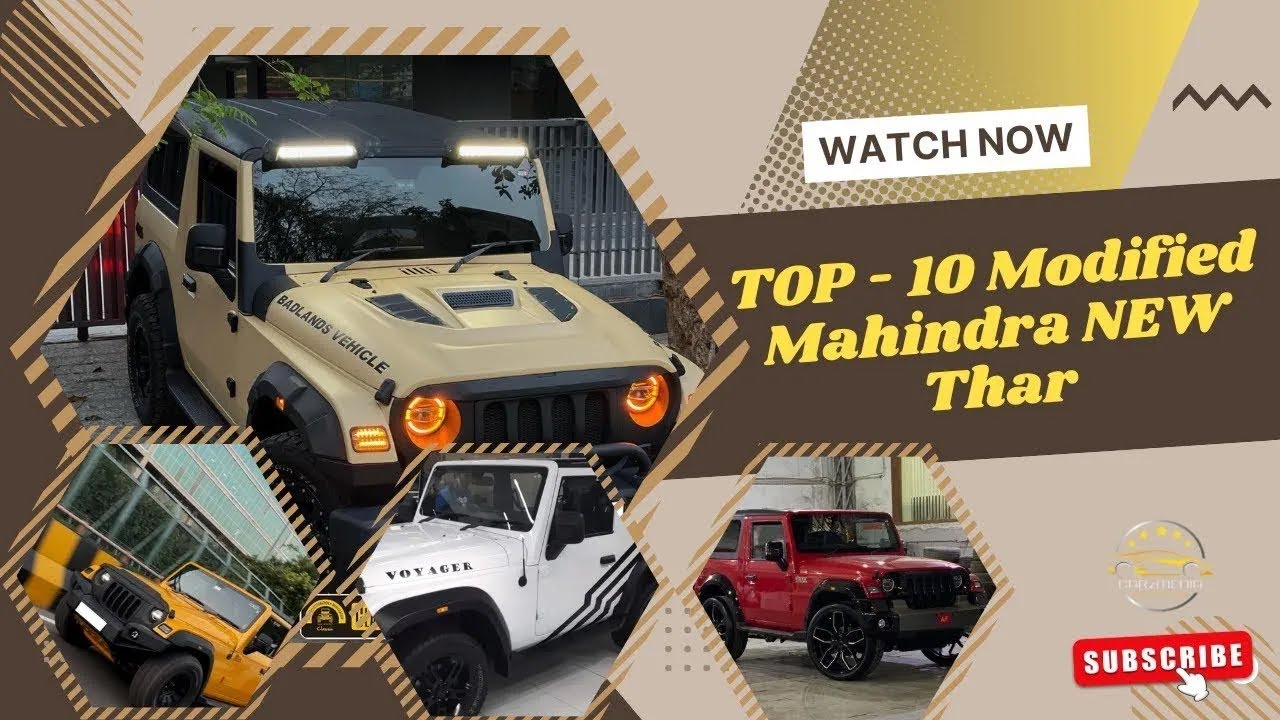 TOP - 10 Modified Mahindra Thar || New Mahindra THAR Modified ...
