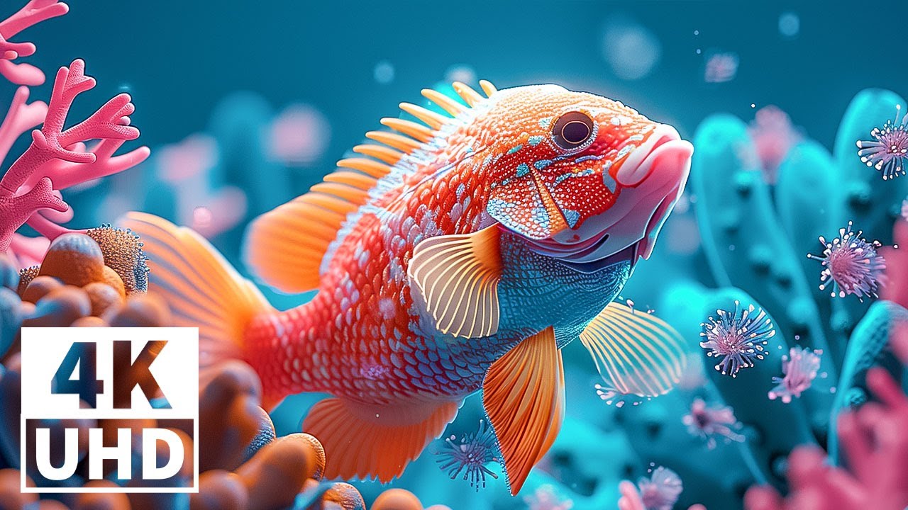 24 HOURS of 4K Underwater Wonders 🐳 Tropical Fish, Coral Reef ...