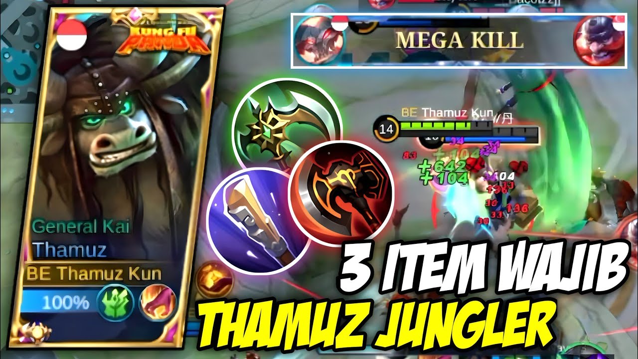 3 ITEM WAJIB UNTUK THAMUZ JUNGLER 2023 | TOP GLOBAL THAMUZ BUILD ...