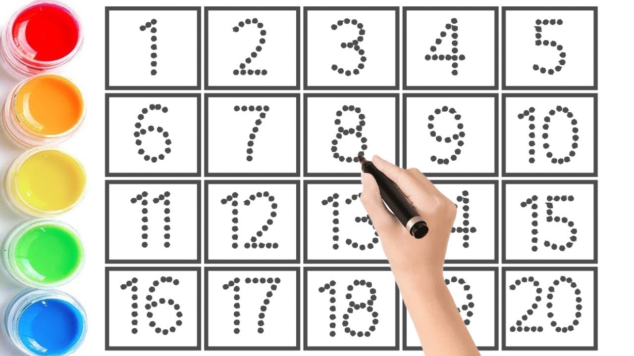 One Two Three Numbers | ABC song | 1234 Numbers Writing for kids | A TO ...