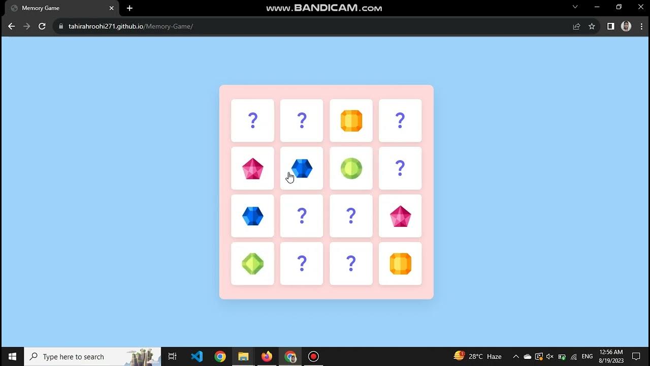 Make a Memory Game using HTML CSS and JavaScript - YouTube