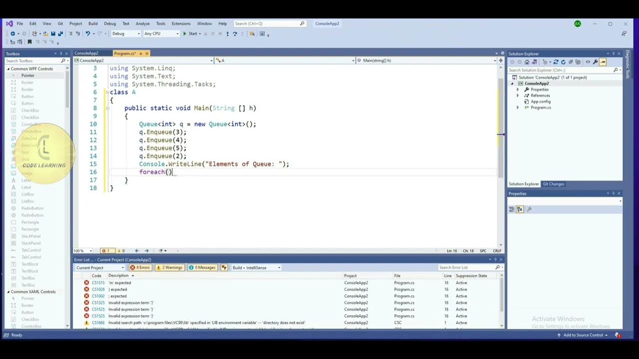 C# | queue 'Dequeue()' | CodeLearning - YouTube