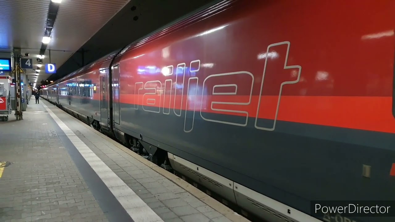 Ausfahrt eines Railjet in Mannheim Hbf | RJX 63 Frankfurt - Budapest ...