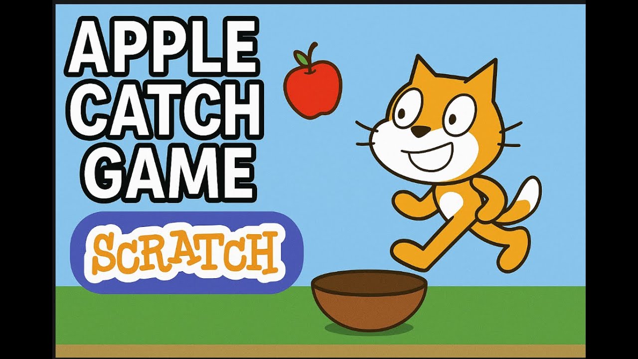 How to make an apple catch game in scratch - YouTube