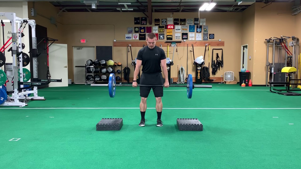 Barbell Block Pull - YouTube