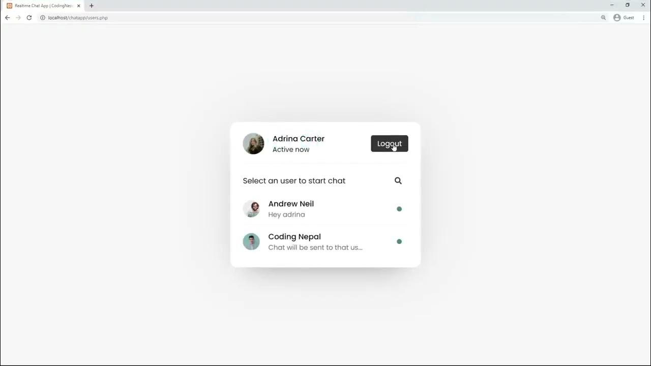 Chat Application Using Php With Mysql And Javascript Youtube