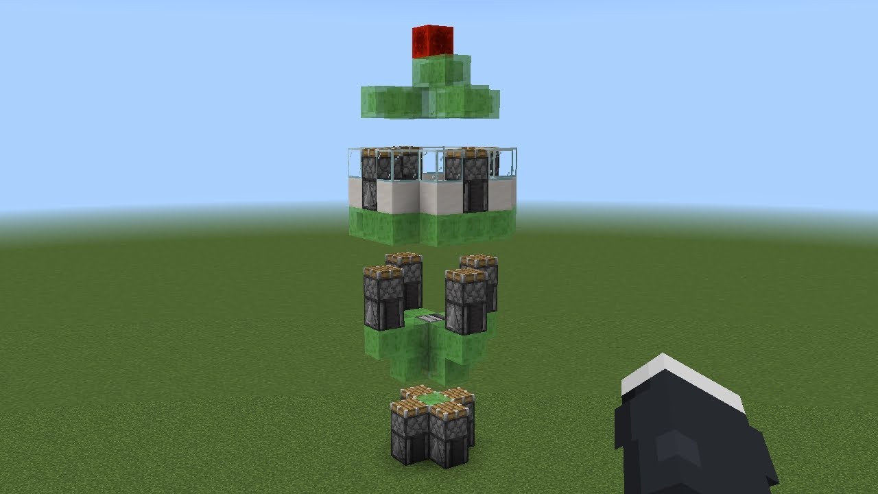 easy way to build a working rocket on Minecraft (bedrock) - YouTube