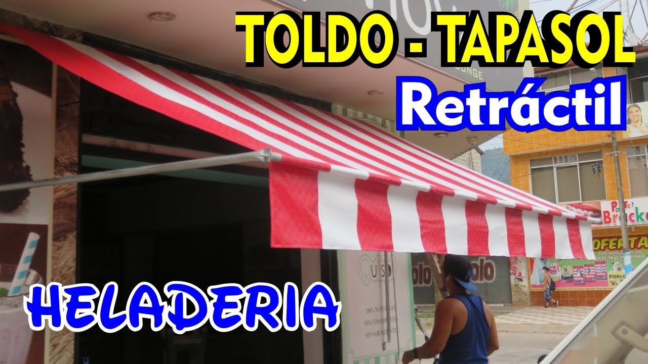 Toldo RETRÁCTIL para HELADERÍA | TAPASOL | ¿Cómo se hace? - YouTube