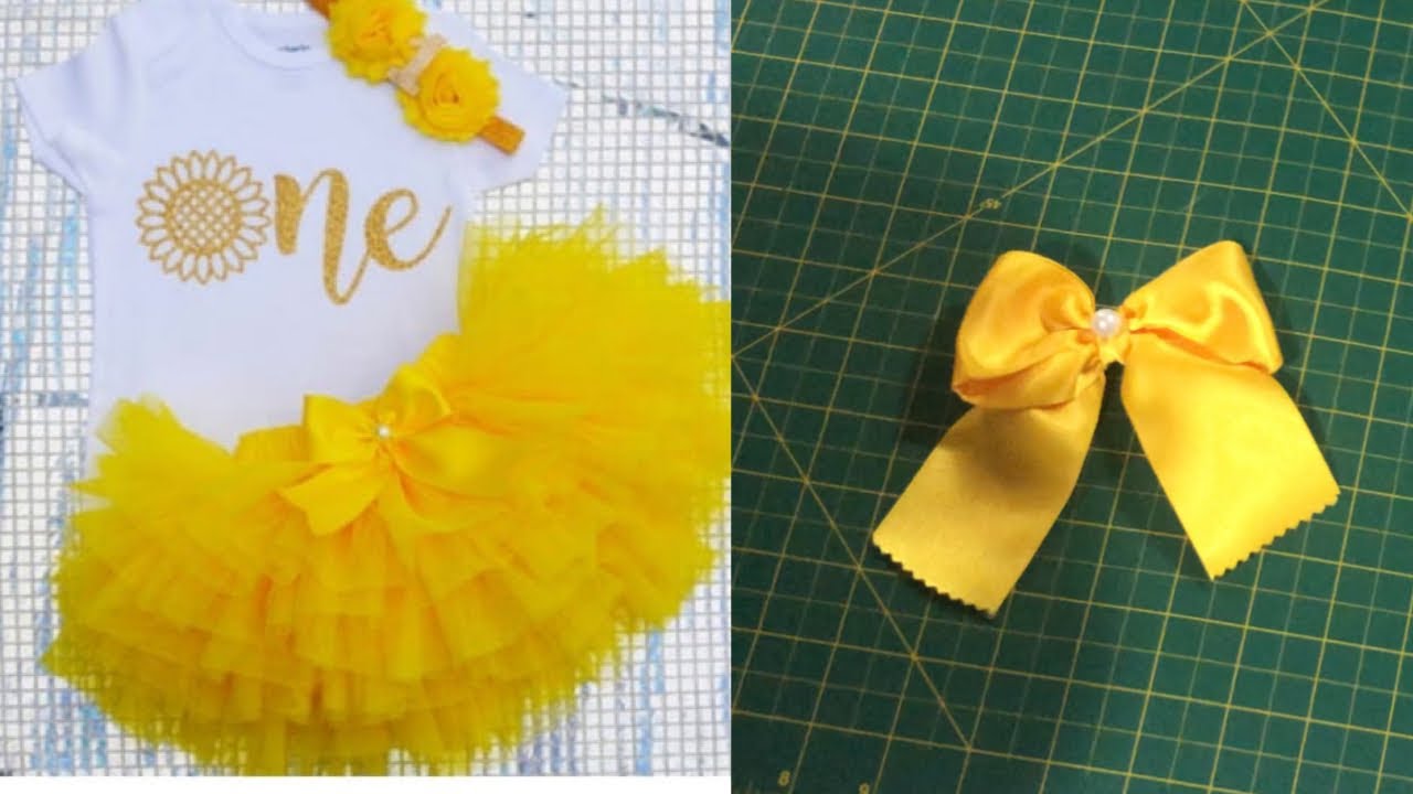 How To Make A Bow For TuTu Skirt. Quick and Easy//Awura - YouTube