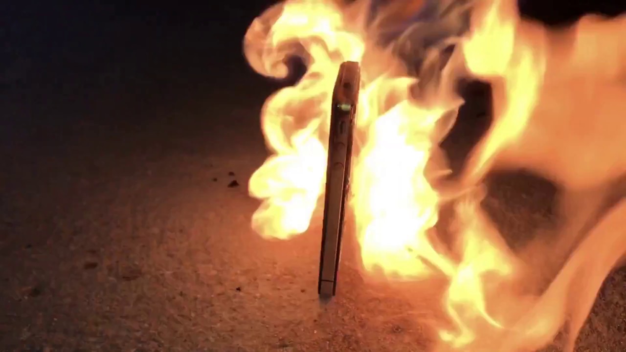 iPhone Destroyed by Flame Thrower!! - YouTube