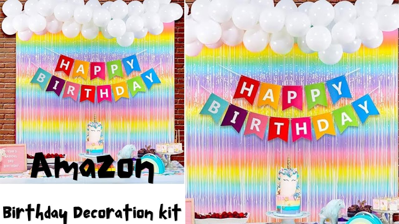 Birthday Decoration Ideas At Home, Amazon Easy & Under Budget Unicorn ...