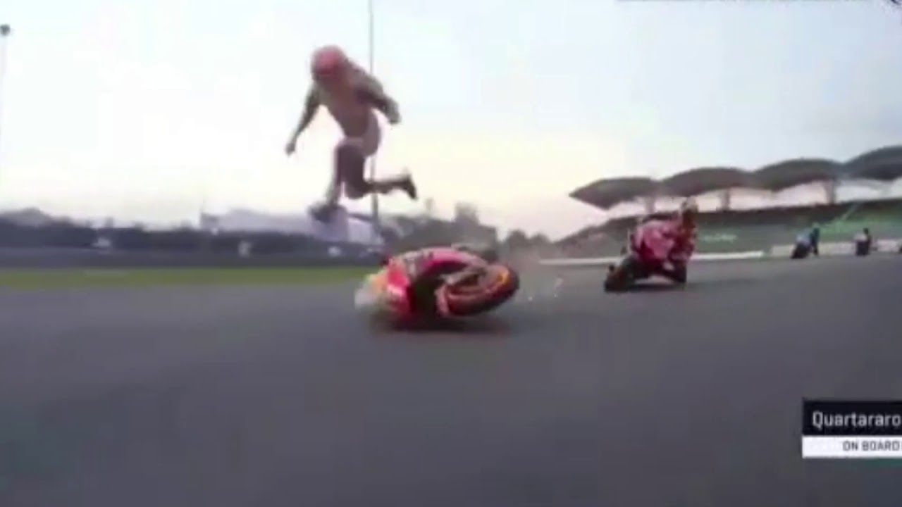 MotoGP Marq Marquez #malaysiangp High Side Crash 2/11/2019 - YouTube